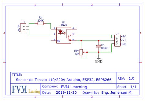 Sensor De Tensão Ac 110 220v Para Arduíno Esp32 Esp8266 Pic Fvml