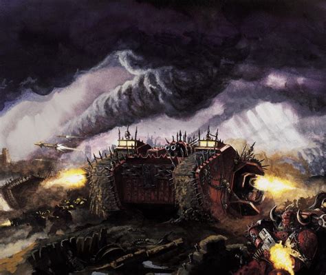 Chaos Land Raider Art By David Gallagher 40k Gallery