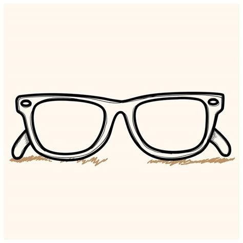 Vector Illustration Retro Sunglasses Horn Rimmed Glasses
