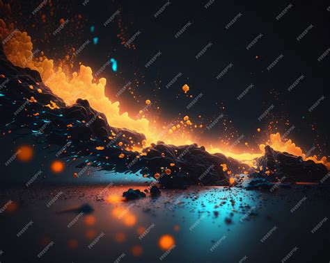 Premium Ai Image Abstract Scifi Surface Particles Generative Artificial Intelligence