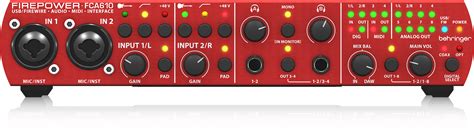 Behringer Firepower Fca610 6 X 10 Usb Firewire Audio Midi Interface