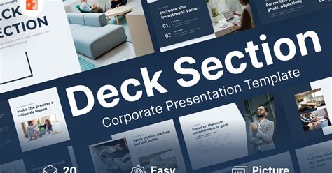 Раздел колоды Корпоративный шаблон Powerpoint Шаблоны презентаций Включая синий и бизнес