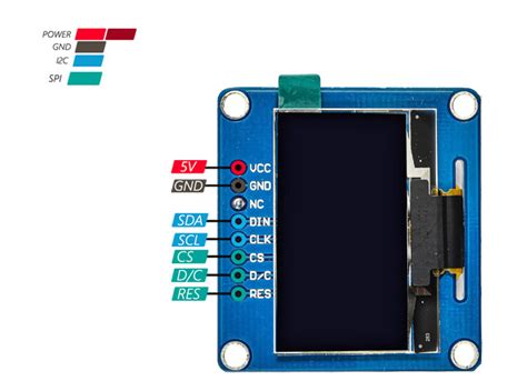 1 3″ inch spi oled lcd module 6pin with gnd vcc white sh1106 chip
