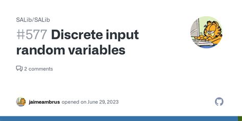 discrete input random variables · issue 577 · salib salib · github