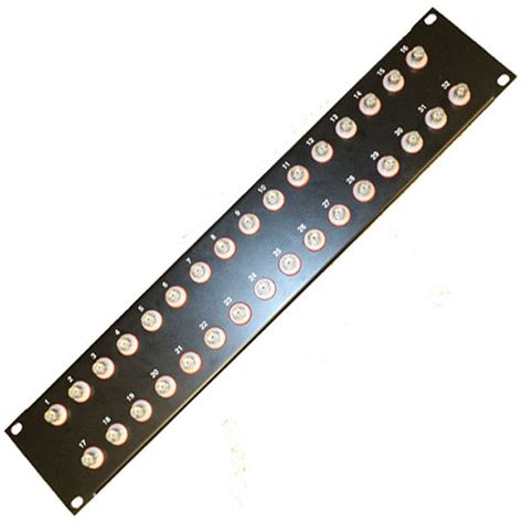 Bnc Patch Panel 2u Fully Loaded Bnc Insulated Bulkhead 75 Ohm 3g Hd Adaptor 32 Port