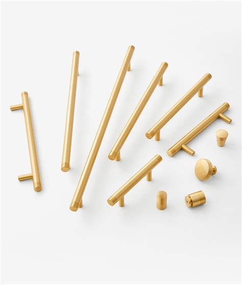 Brass Bar Pulls Cabinet Pulls Knobs Kitchen Hardware Golden Cupboard Door Bar Handle Brass