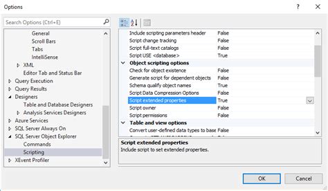 Ssms Can I Ignore Queries About Extendedproperty Database