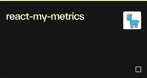 React My Metrics Codesandbox