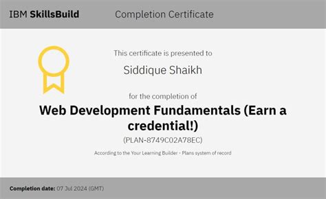 Siddique S On Linkedin Webdevelopment Skillsbuild Html Css Javascript
