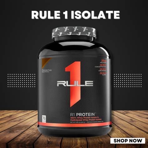 Rule 1 Whey Protein Isolate R1 Whey Protein Powder Isolate 4lbs 25g
