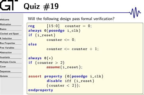 Quiz 19 Using Disable Iff In A Concurrent Assertion
