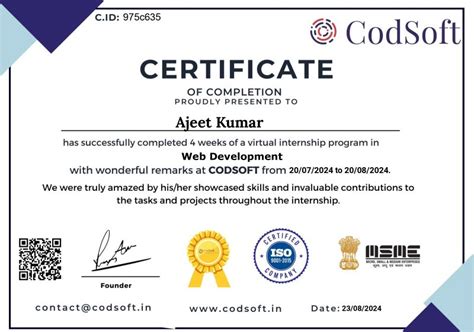 Ajeet Kumar On Linkedin Codsoft Cip Webdevelopment Learningjourney