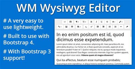 Bootstrap 4 Wysiwyg Editor Codemarket