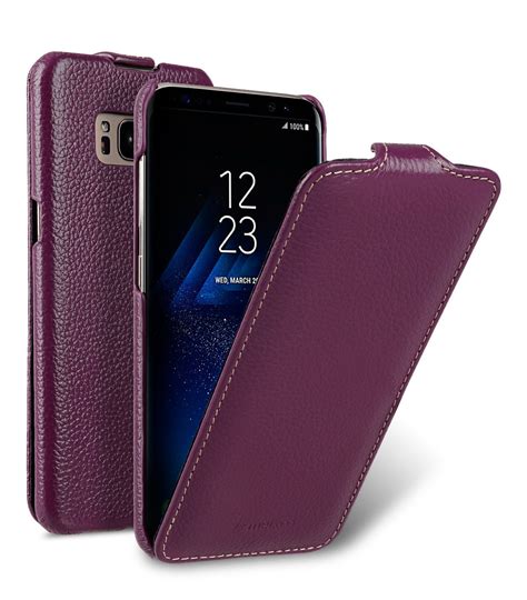 Кожаный чехол флип Melkco для Samsung Galaxy S8 - Jacka Type - сиреневый
