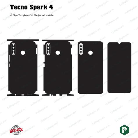 Tecno Spark Cut File Template Vector