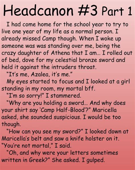 Percy Jackson Headcanon 3