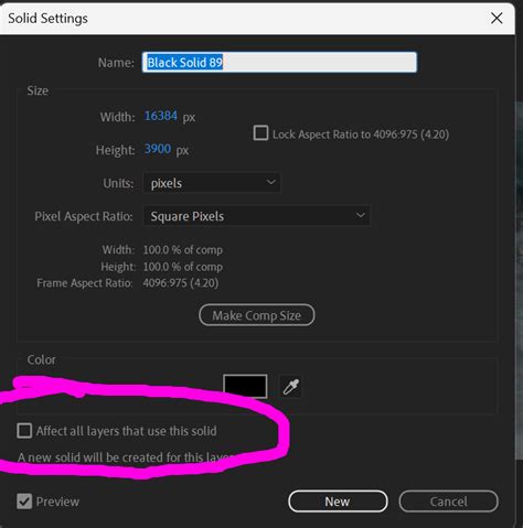 Solved Resize A Solid Referenced By Multiple Comps Adobe Product