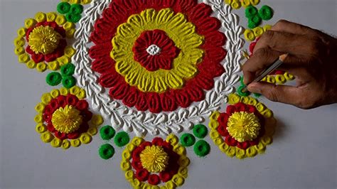 Easy Rangoli Designs Simple Rangoli A Creations Easyrangoli Easymuggulu Youtube