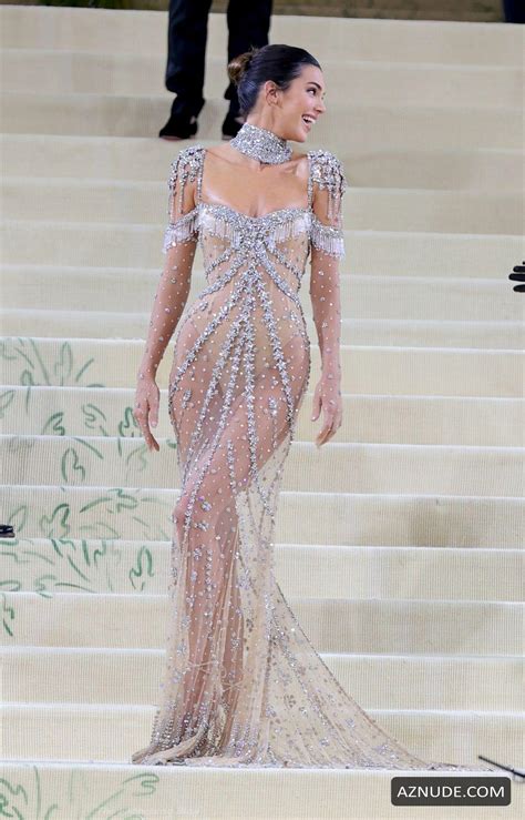 Kendall Jenner Poses Naked In G String Dress To Steal The Spotlight At Met Gala In Nyc Aznude