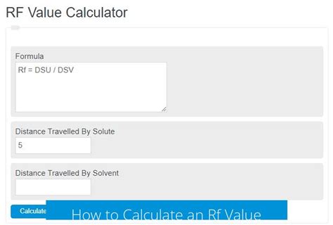 How To Calculate An Rf Value A Step By Step Guide To Understanding Retention Factor In