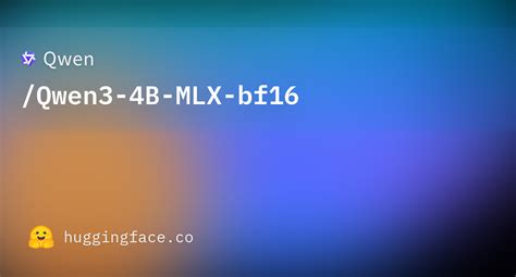 Qwen Qwen B MLX Bf At Main