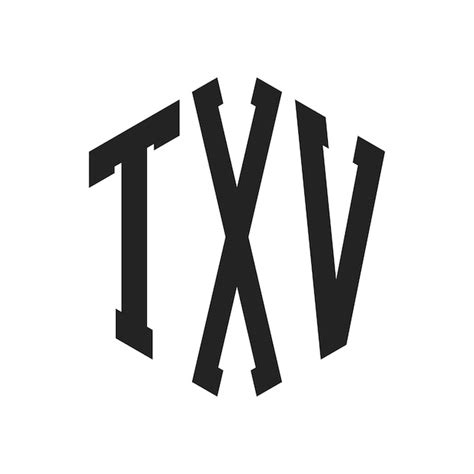 Premium Vector Txv Logo Design Initial Letter Txv Monogram Logo Using
