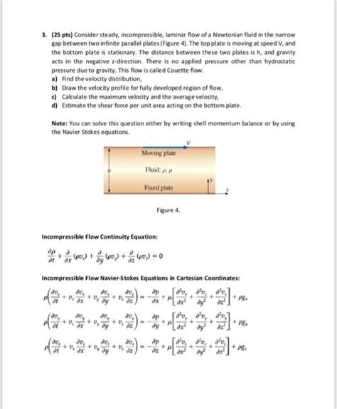 Solved 3 25 Pts Consider Steady Incompressible Laminar