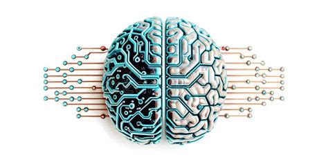 Flat Ai Driven Digital Brain Elements Concept As Abstract Elements Representing A Digital Brain