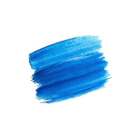 하 바탕 에 파란색 페인트 브러시 스트로크 수채화 프리미엄 Ai 생성 벡터