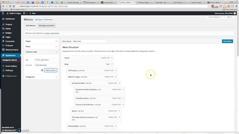 Adding A Navigation Menu Item Youtube