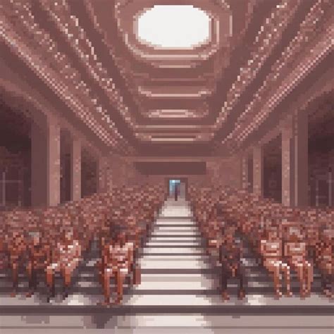 Pixel Art Depicting A Naked Group In A Spacious Room Premium AI Generated Image