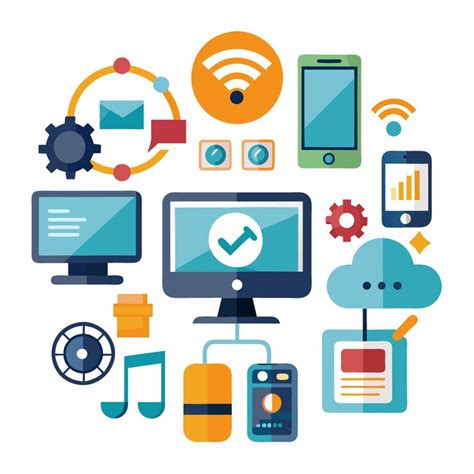 Illustration Of Connected Devices In A Network Premium Ai Generated Vector