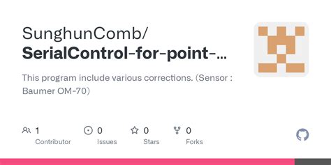 Github Sunghuncomb Serialcontrol For Point Distance Sensor This Program Include Various