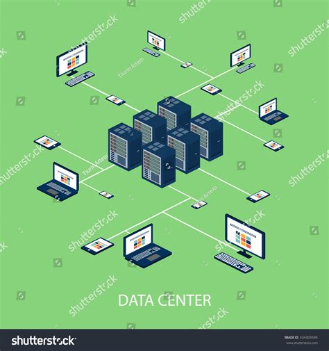 Data Isometric Set Data Center Network Stock Vector Royalty Free 334303595 Shutterstock