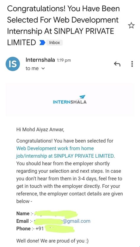 Aiyaz Qureshi On Linkedin Internshala Internship Webdevelopment Opportunity