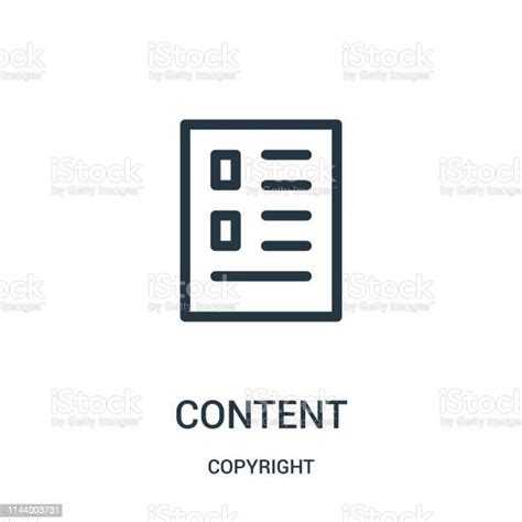 저작권 컬렉션에서 콘텐츠 아이콘 벡터입니다 얇은 라인 콘텐츠 개요 아이콘 벡터 일러스트 레이 션입니다 기사 출판에 대한 스톡 벡터 아트 및 기타 이미지 Istock