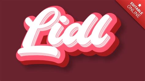 Lidl D Pink Girl Text Effect Generator