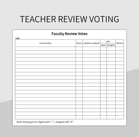 Free Voting Templates For Google Sheets And Microsoft Excel Slidesdocs