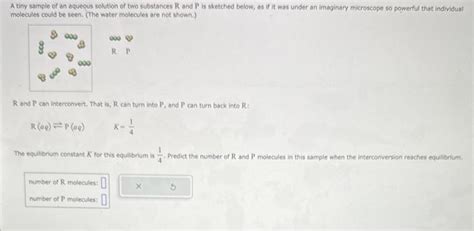 solved a tiny sample of an aqueous solution of two