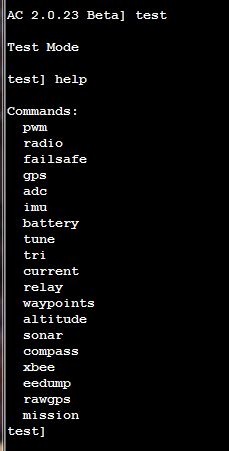 Using The Command Line Interface To Configure Copter Dev Documentation