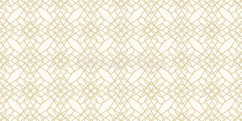 Vector Abstract Geometric Seamless Pattern Gold Lines Texture Floral Ornament Stock Vector