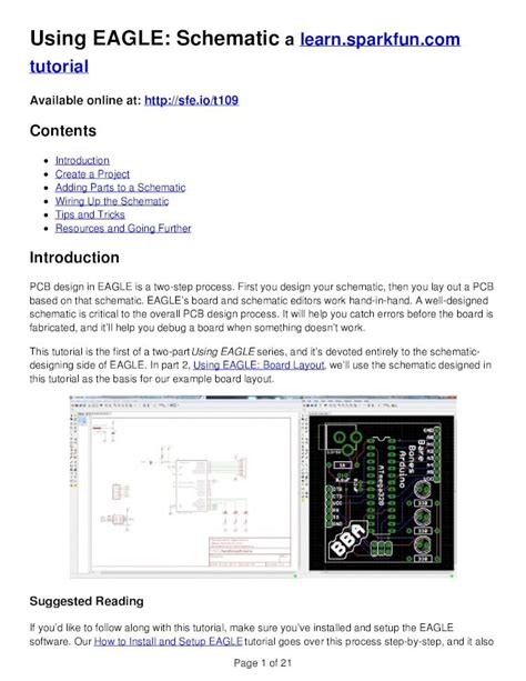 Pdf Using Eagle Schematic Learnsparkfun · Using Eagle