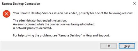 Your Remote Desktop Services Session Has Ended Knowledge Base Hyonix