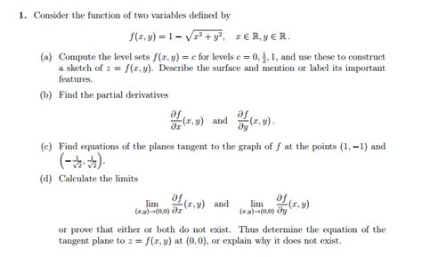 Solved Consider The Function Of Two Variables Defined By Chegg