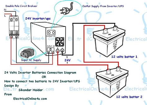 How To Connect Two Batteries To Inverter And 24 Volts Ups 2 Batteries Electrical Online 4u