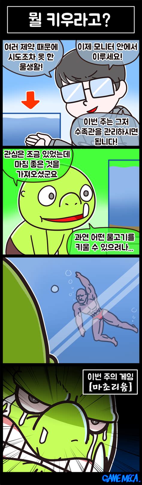 [노8리뷰] 수조에서 근육맨을 키우 뭘 키운다고