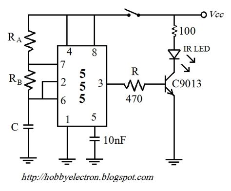 Remote Control Circuit Using Ne555 And Lm567 Amplifier Circuit Schematic
