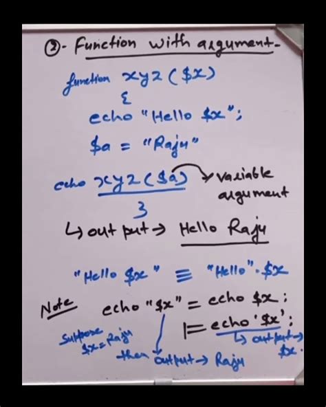 php function with arguments php function without argument code