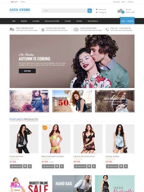 opencart so sata free responsive opencart theme