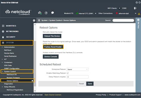 Factory Reset Cradlepoint Endpoints
